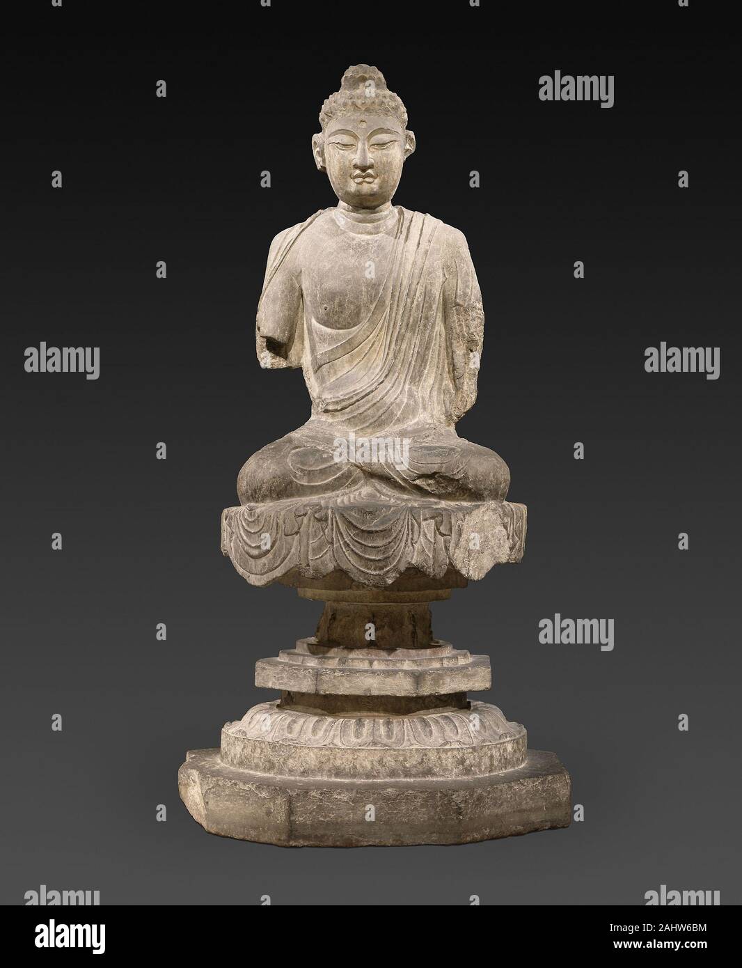 Buddha. 618 AD–907 AD. China. Limestone with traces of polychromy ...