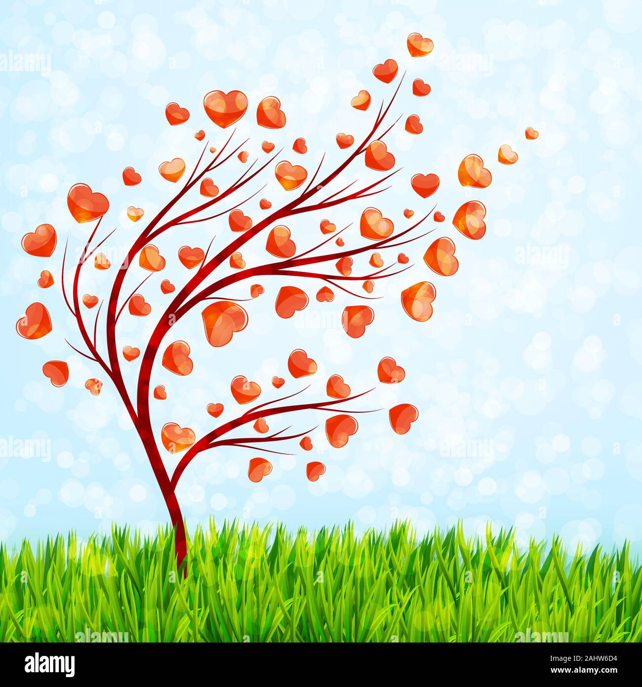Grass love symbol Stock Vector Images - Alamy