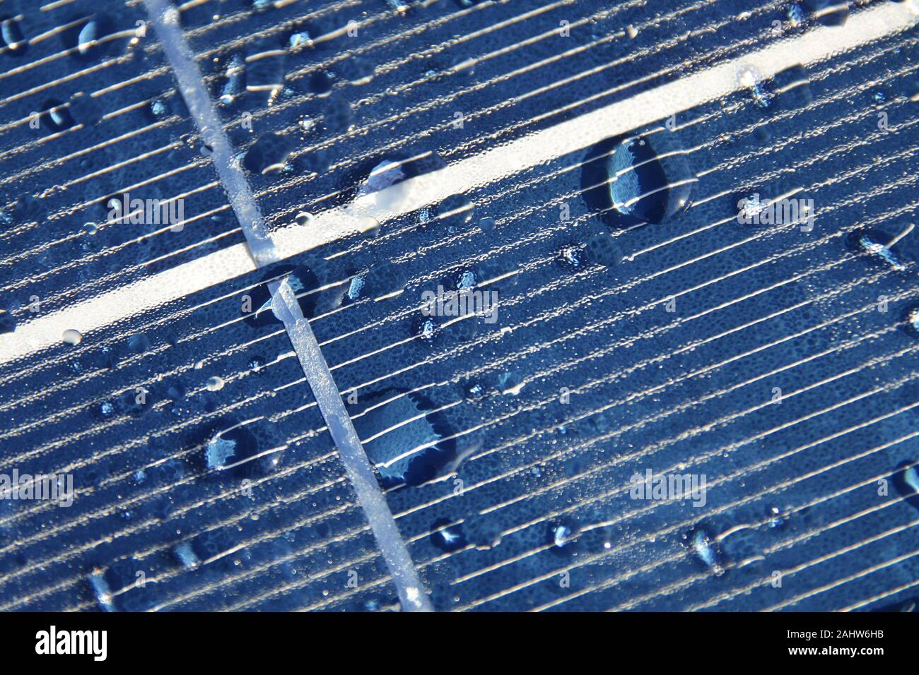 Water drops on photovoltaic panel Stock Photo - Alamy
