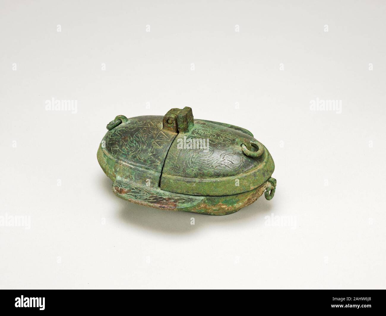 Folding Oil Lamp (Deng). 206 BC–220 AD. China. Bronze with incised ...