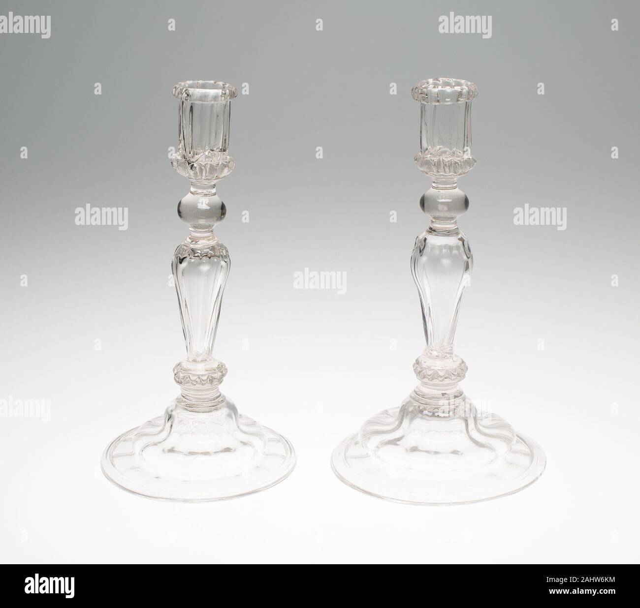 Two Candlesticks. 1725–1750. France. Glass Stock Photo - Alamy