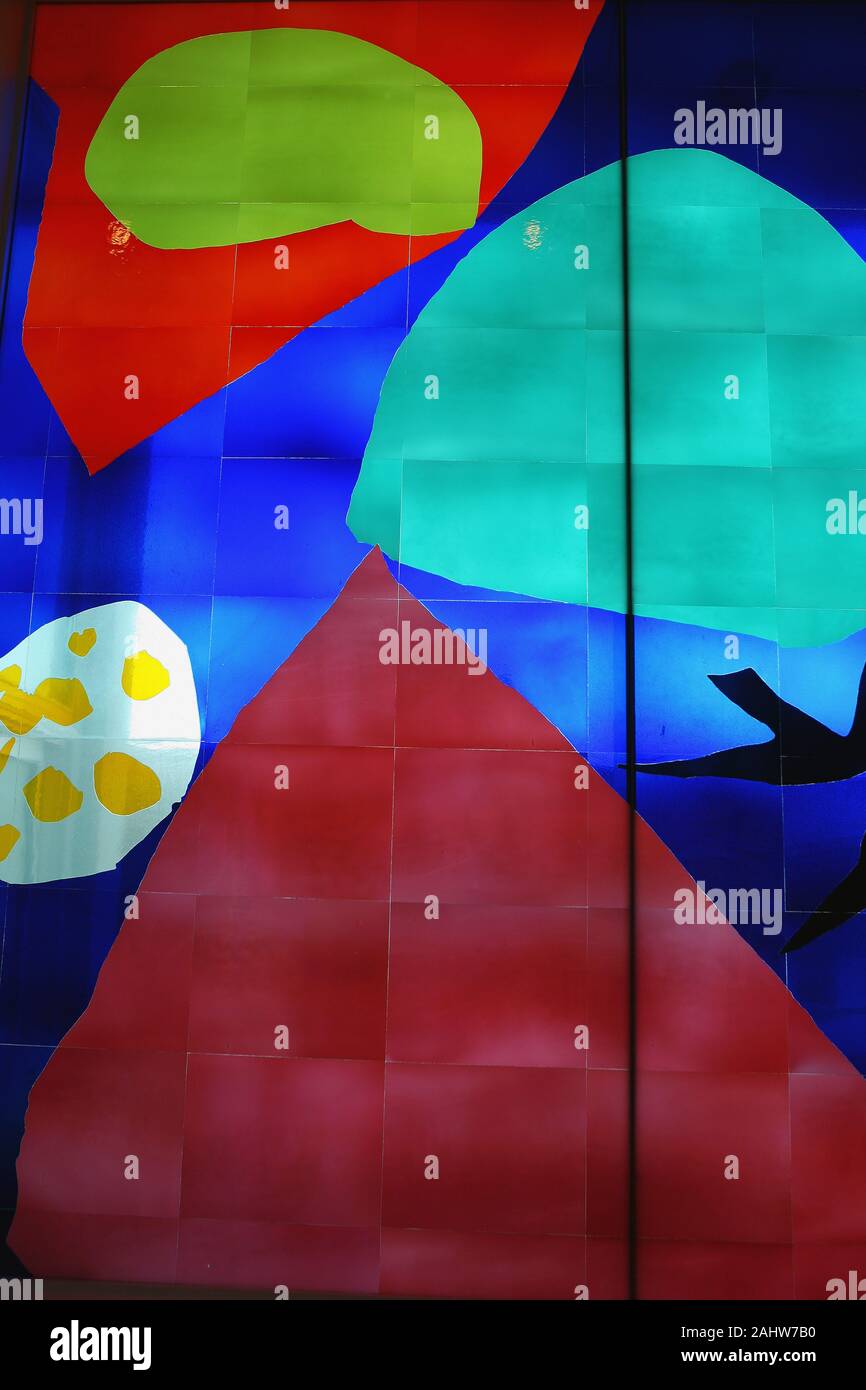 Stained glass window by Patrick Heron in the mall at Tate St. Ives ...