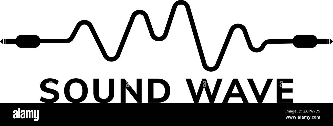 Audio Wave Logo Design Template, Cable Jack Logo Concept, Black and ...