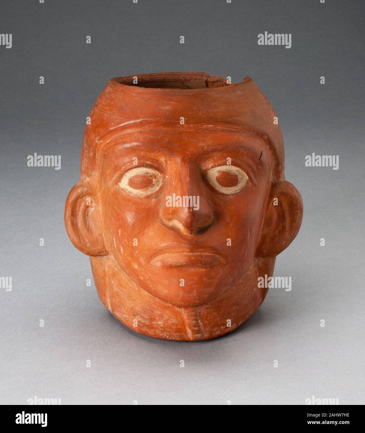 Moche. Potrait Jar of a Ruler Wearing Simple Headdress. 100 BC–500 AD ...