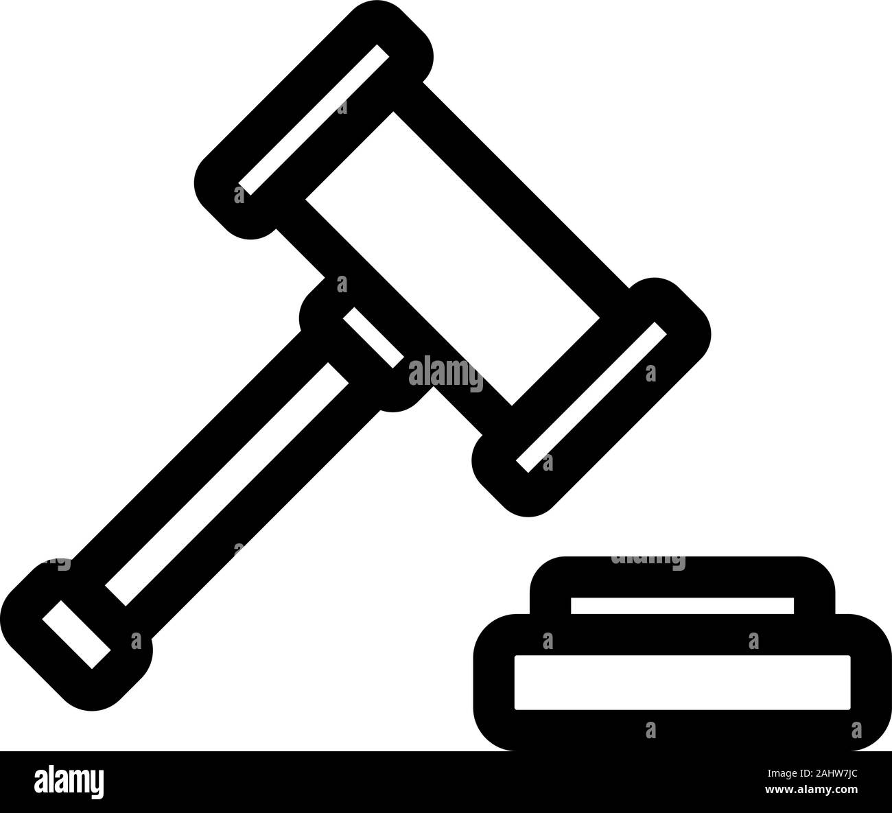 Selling at the auction icon vector. Isolated contour symbol ...