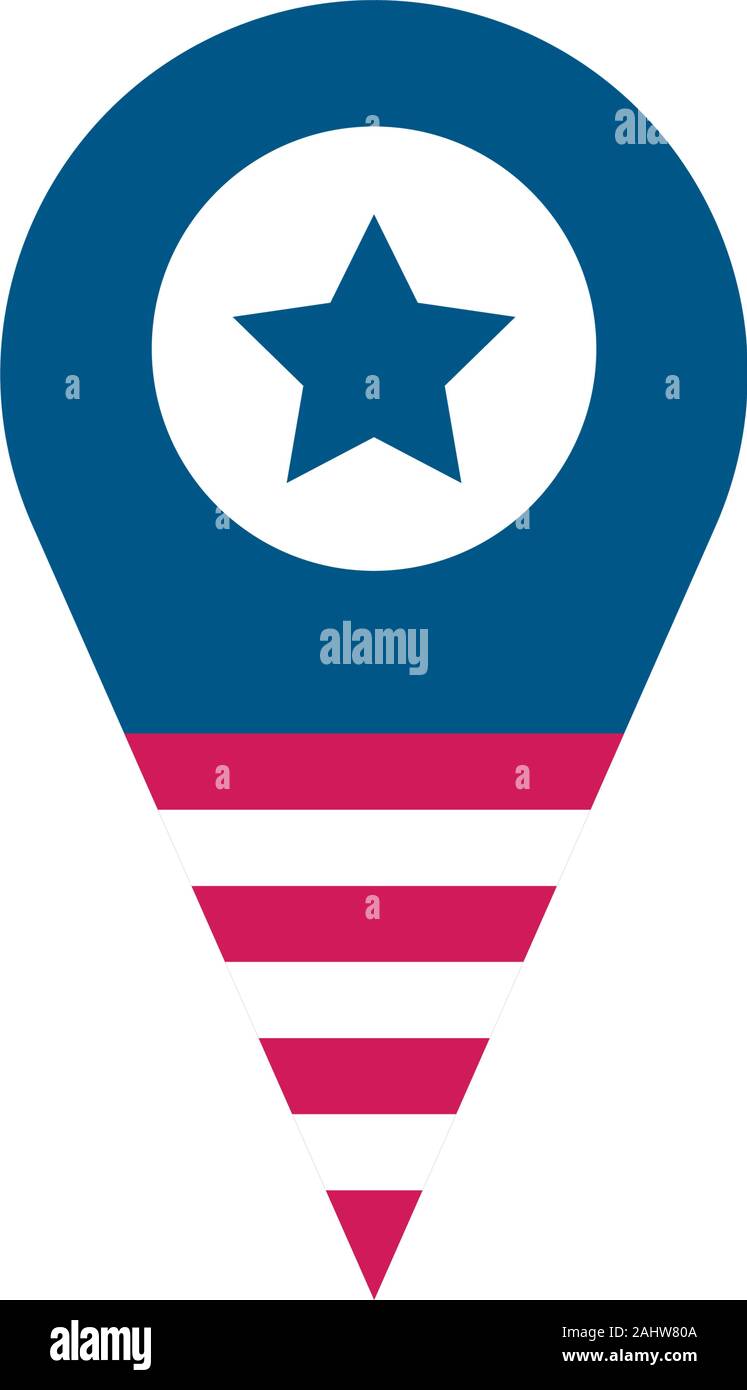 Usa flag gps mark design, United states america independence labor day ...