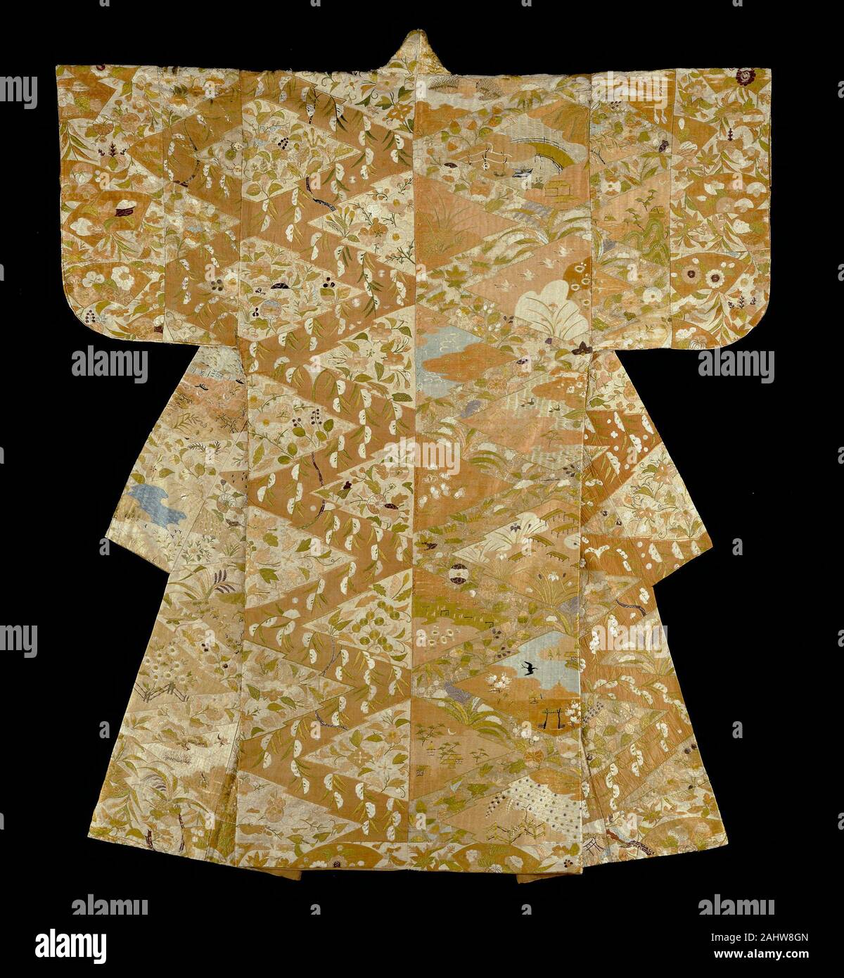 Nuihaku (Noh Costume). 1500–1600. Japan. Silk, plain weave; patterned ...