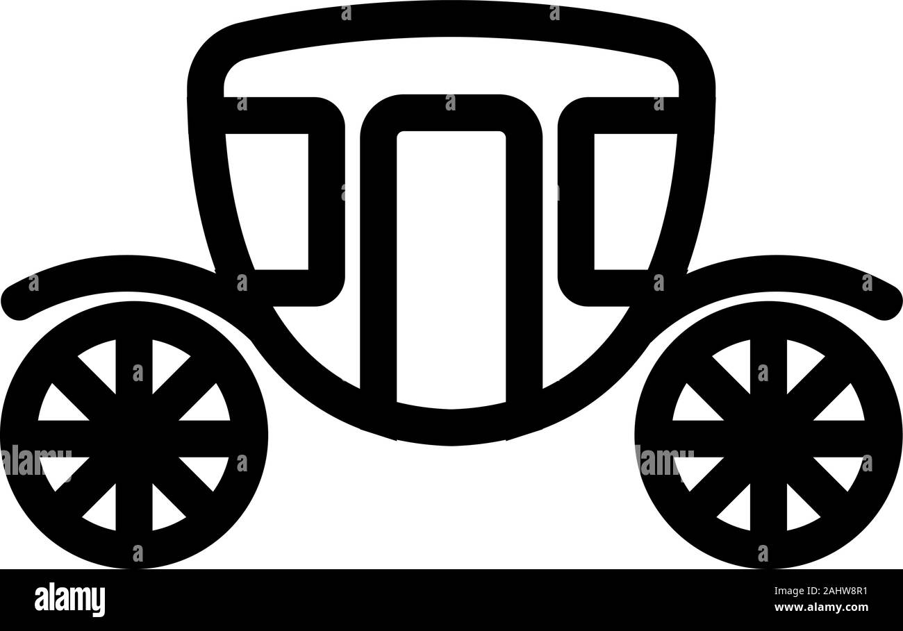 The princess carriage is a vector icon. Isolated contour symbol ...