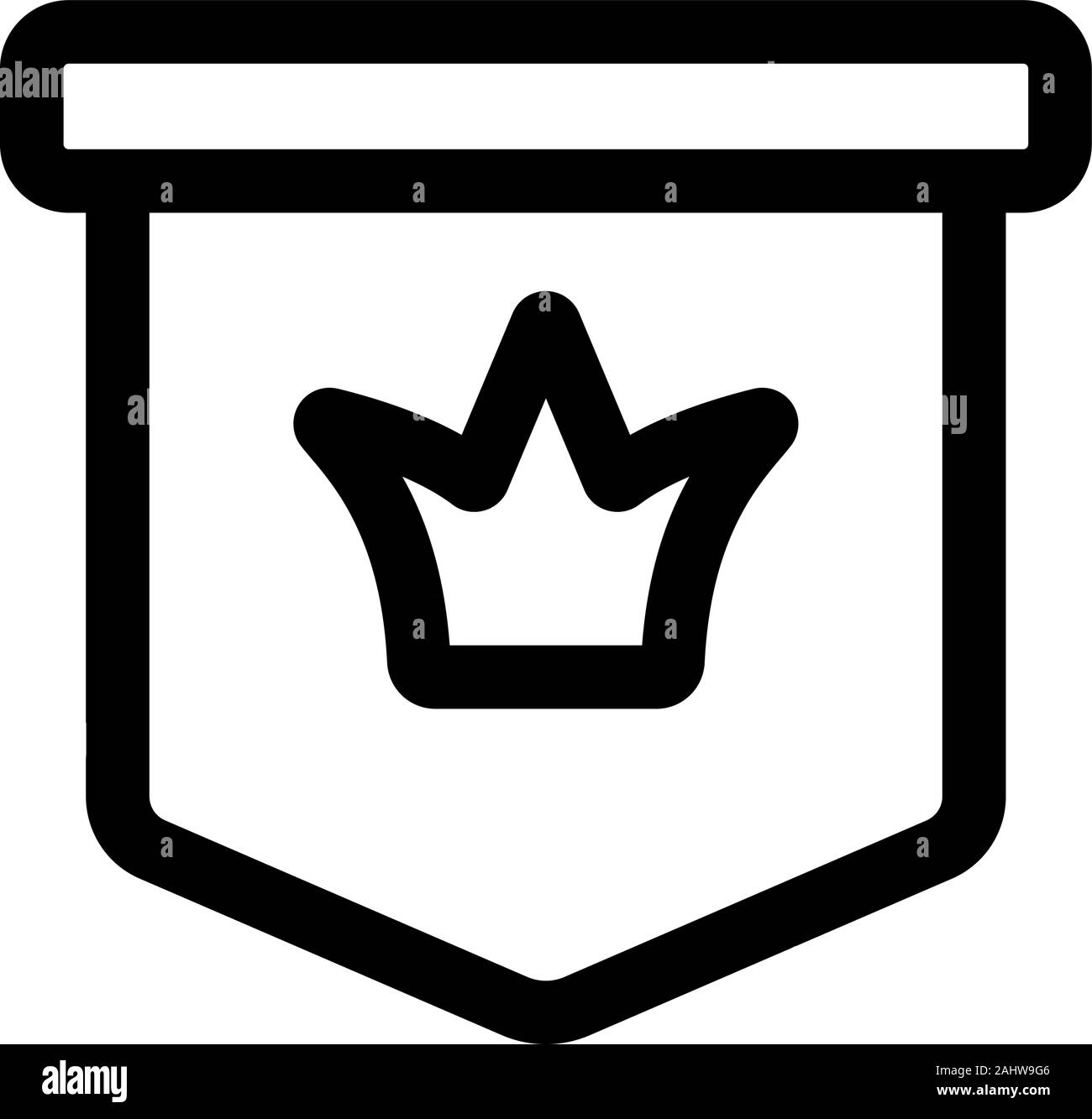 The emblem of the kingdom is an icon vector. Isolated contour symbol ...