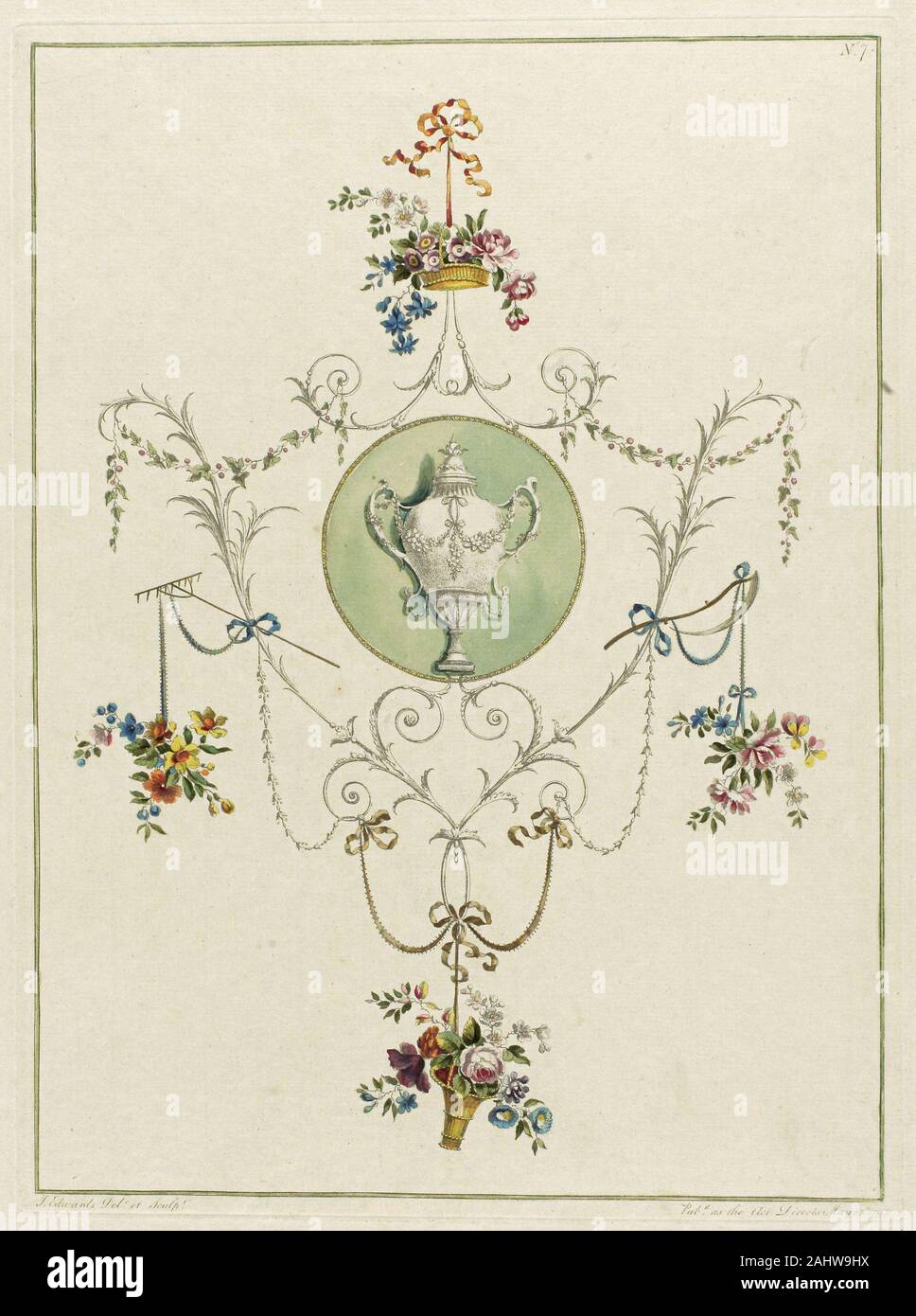 John Edwards. Decorative Floral Print, from A Collection of Flowers ...