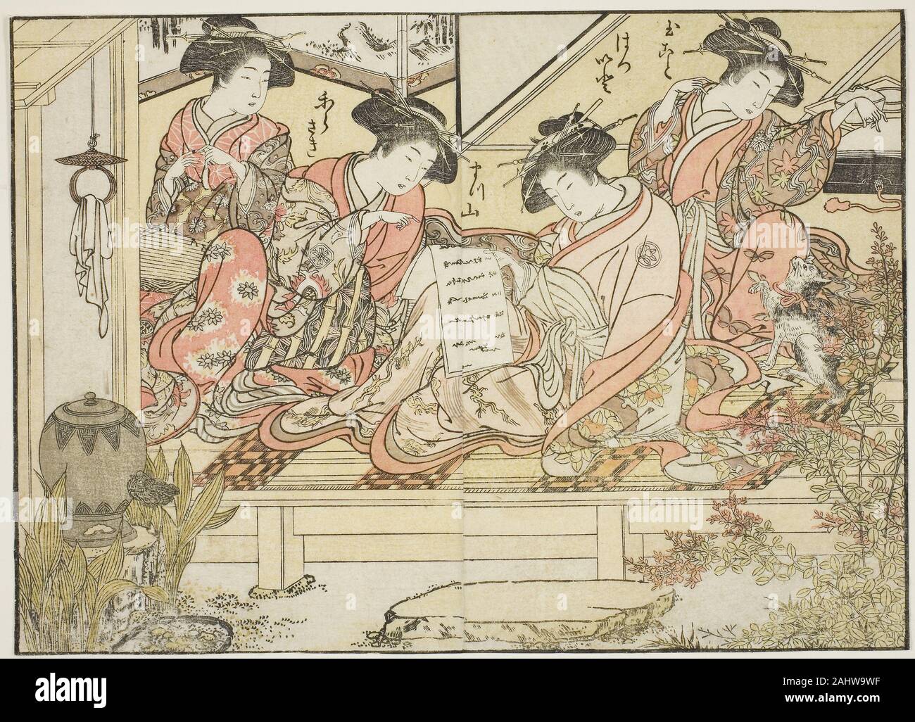 Kitao Shigemasa. Courtesans of Matsubaya, from the book Mirror of ...