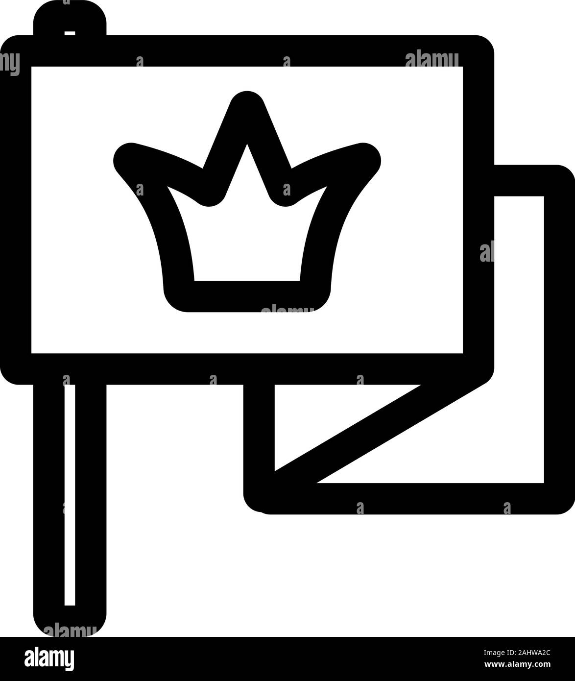 The flag of the kingdom is an icon vector. Isolated contour symbol ...