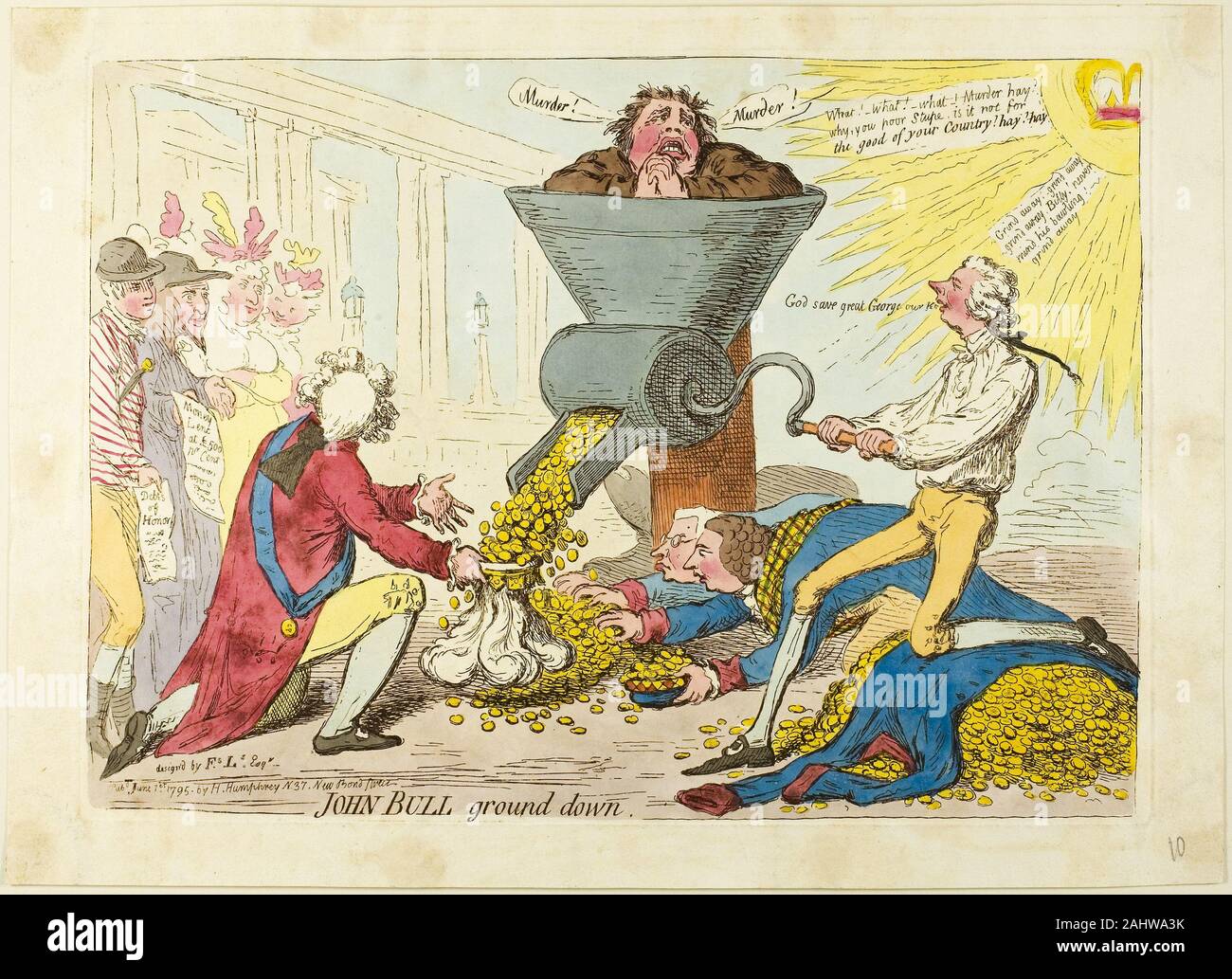 Gillray john bull ground down hi-res stock photography and images - Alamy
