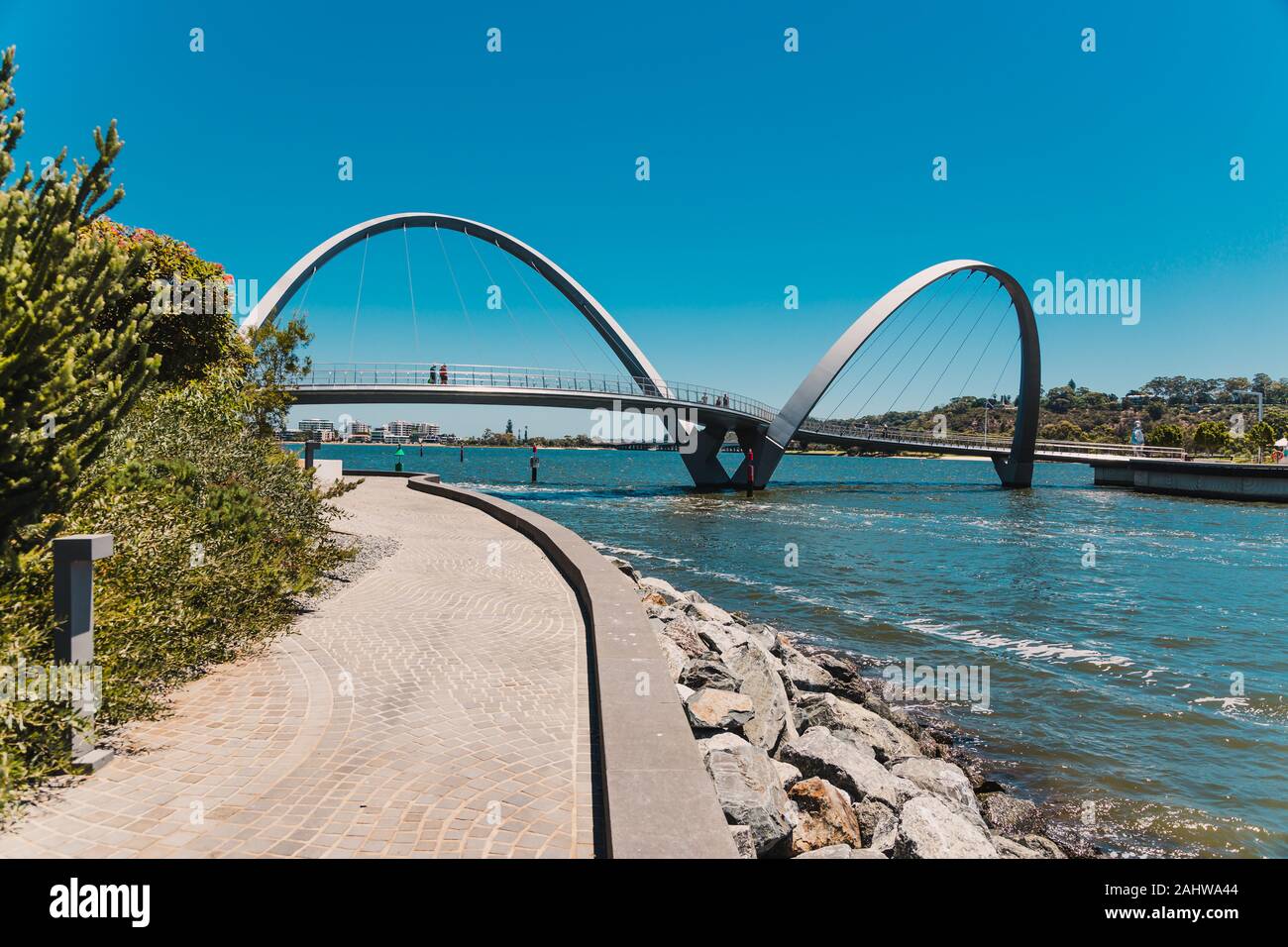PERTH, WESTERN AUSTRALIA - December 24th, 2019: Elizabeth Quay's ...