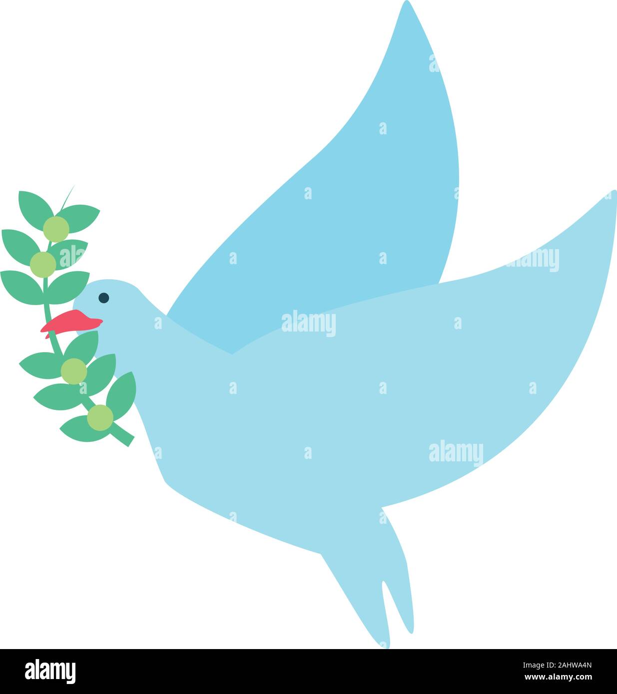 Jewish dove with leaves design, Hanukkah holiday celebration judaism ...