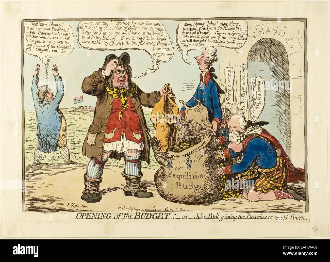 James Gillray. Opening of the Budget. 1796. England. Etching in dark ...