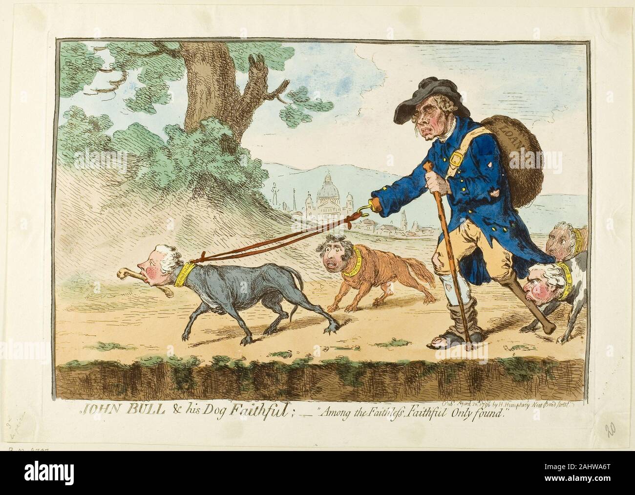 James Gillray. John Bull and His Dog Faithful. 1796. England. Etching ...