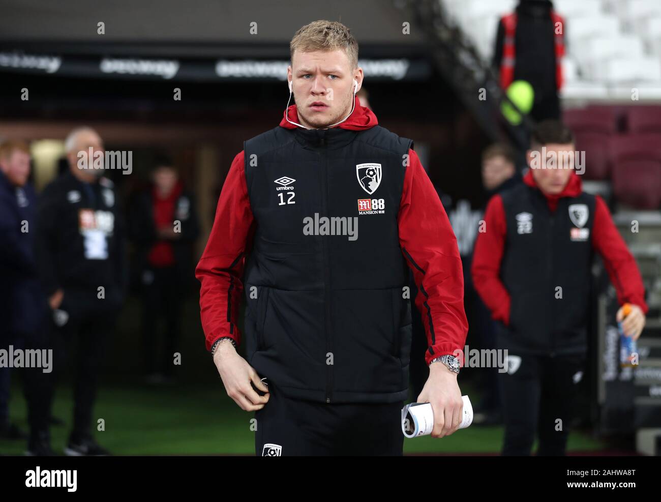 Bournemouth goalkeeper Aaron Ramsdale walks the pitch prior to the ...
