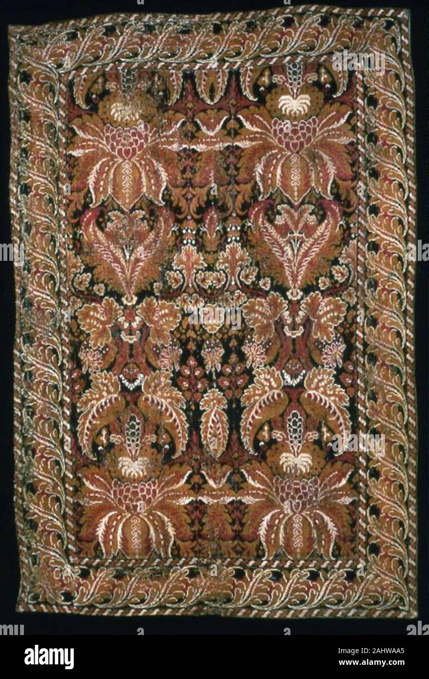 Carpet. 1675–1700. France. Linen and wool, plain weave with groups of ...