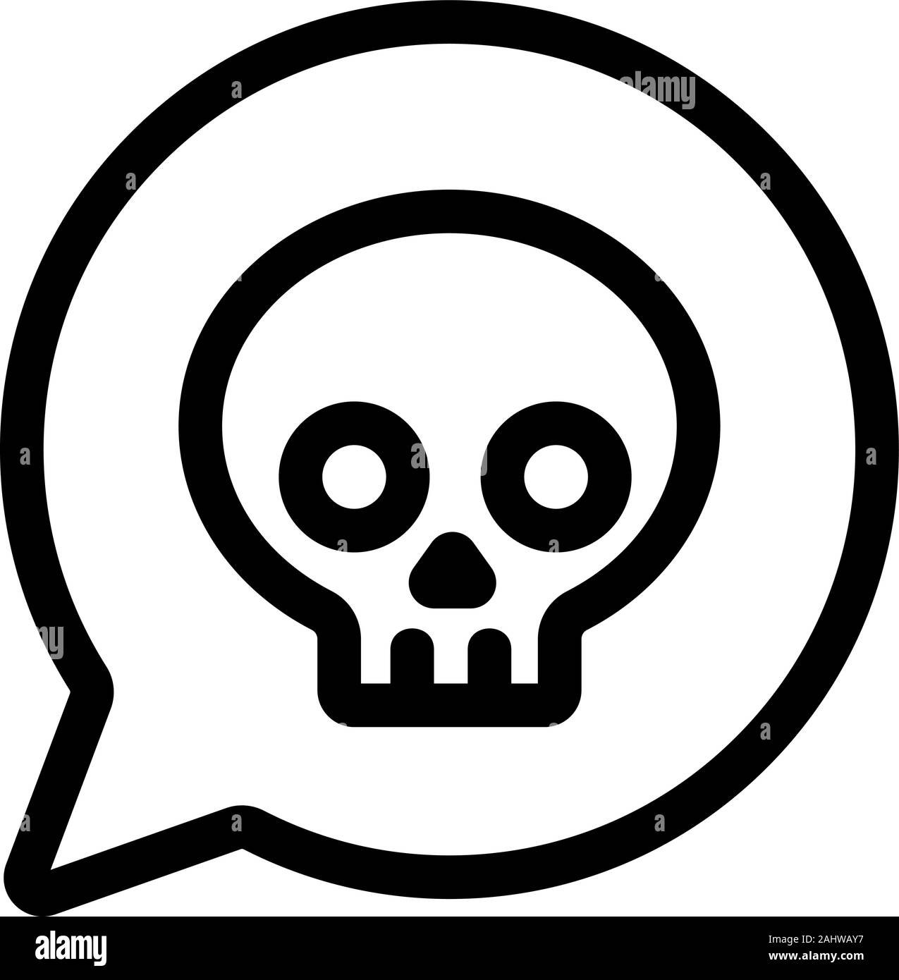 Alert poisoning icon vector. Isolated contour symbol illustration Stock ...