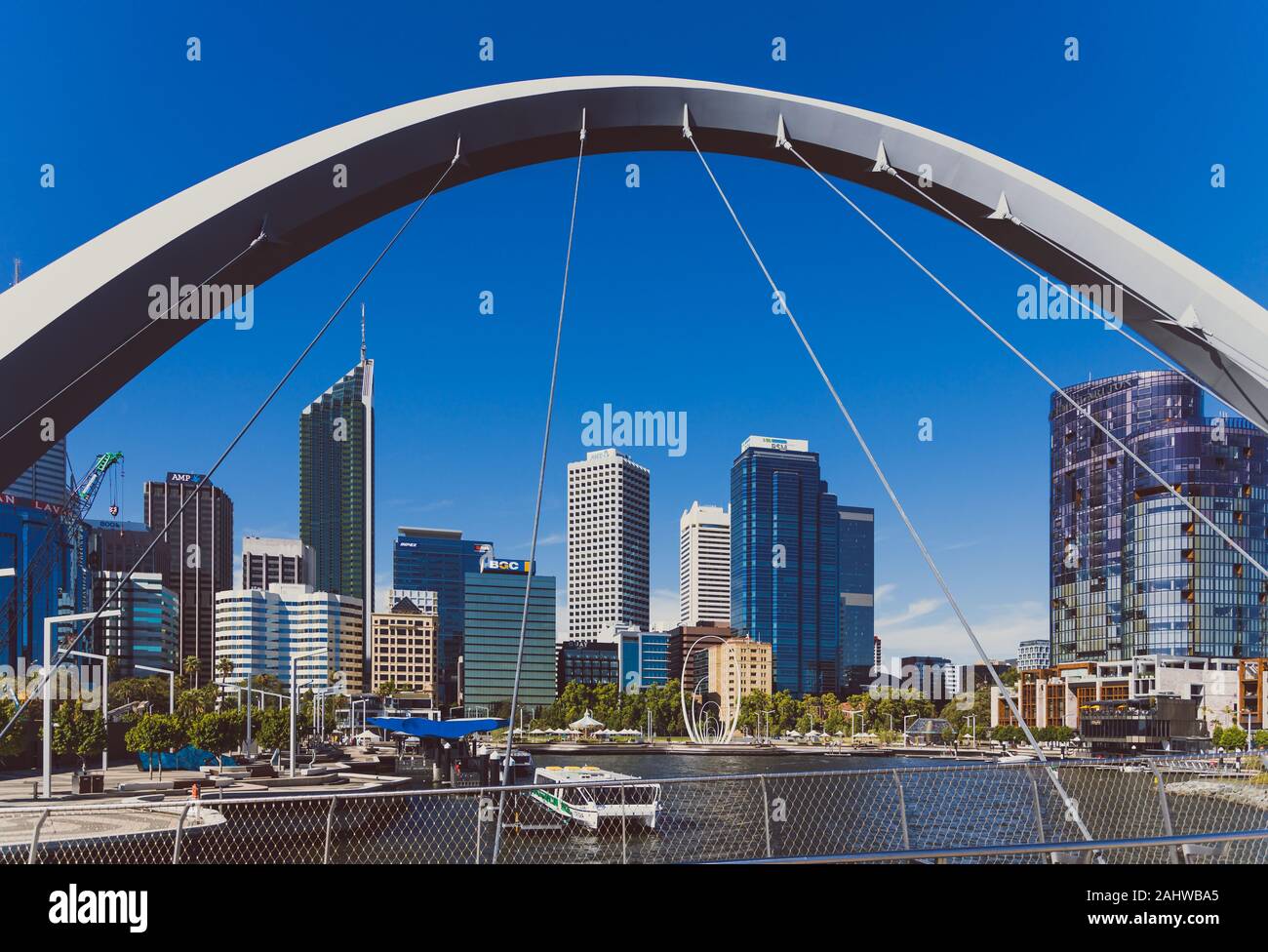 PERTH, WESTERN AUSTRALIA - December 24th, 2019: Perth city skyline seen ...