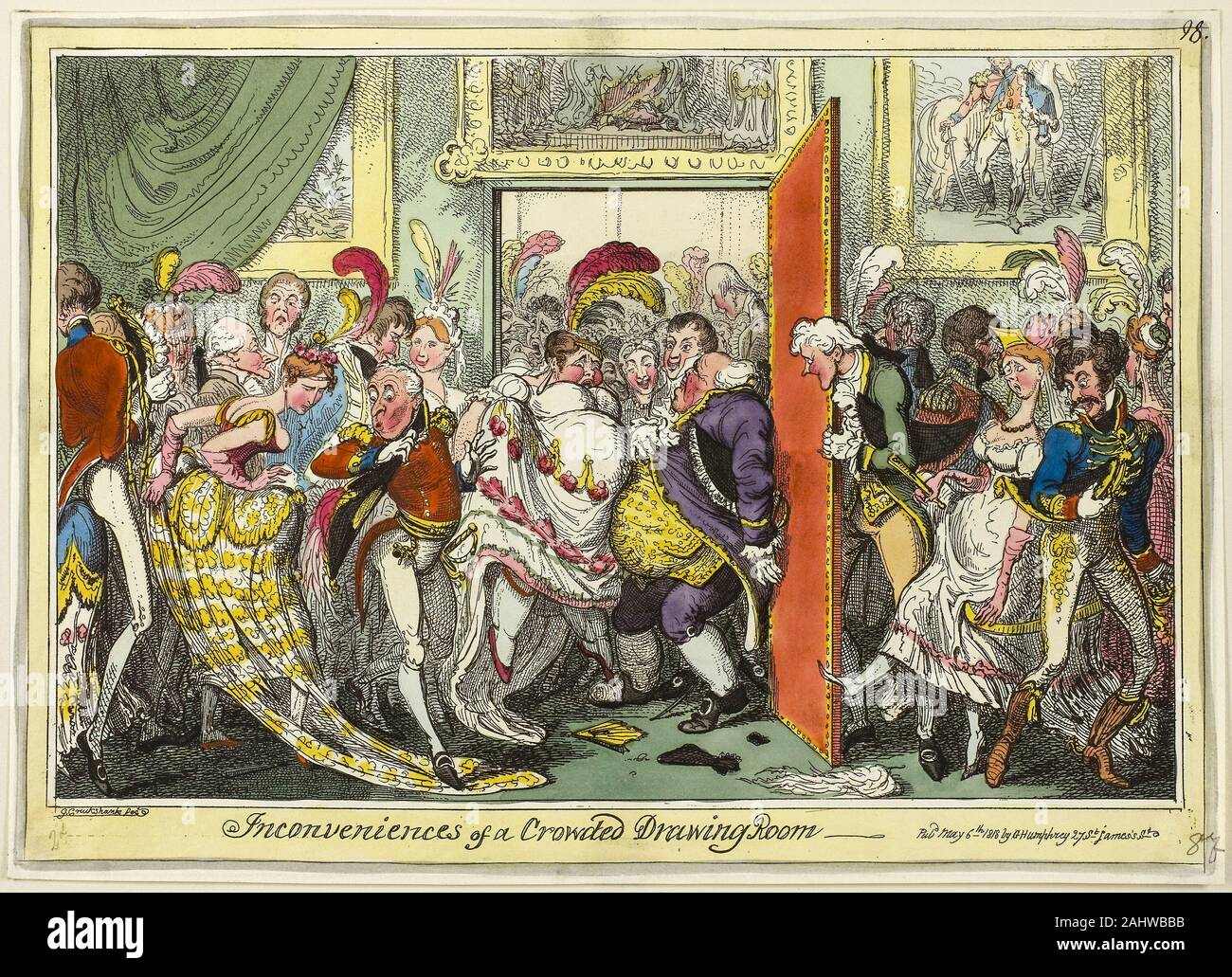 George Cruikshank. Inconvienences of a Crowded Drawing Room. 1818 ...