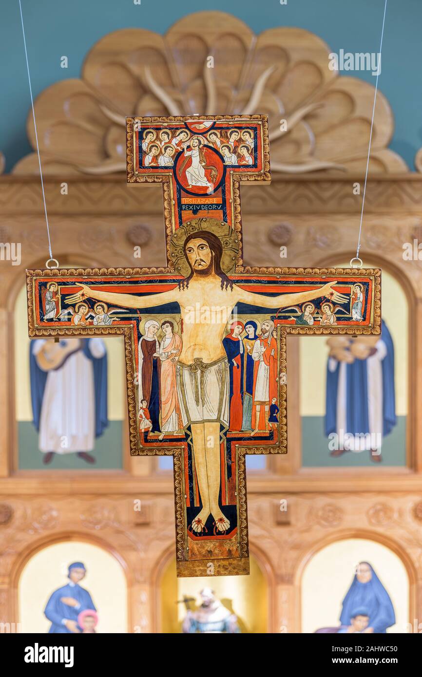 San Damiano Crucifix of Cathedral Basilica of Saint Francis of Assisi on Cathedral Place in ...