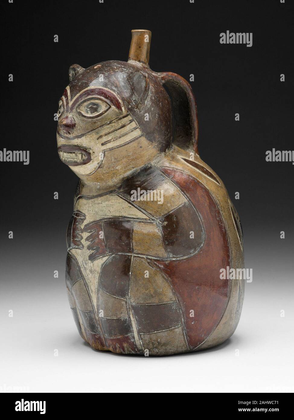 Nazca. Vessel in the Form of a Pampas Cat. 180 BC–500 AD. South Coast ...