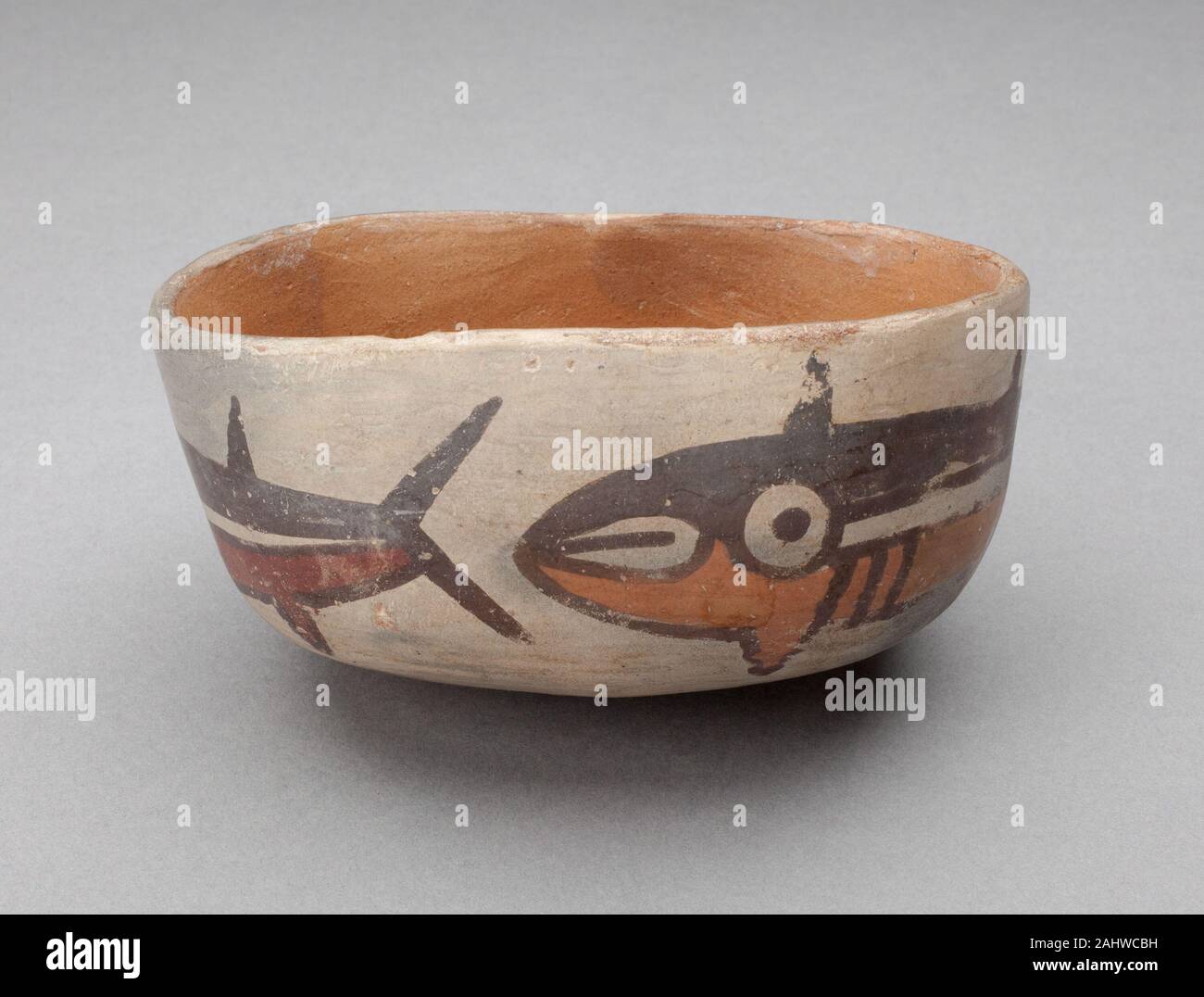 Nazca. Bowl Depicting Row of Fish or Sharks. 180 BC–500 AD. Nazca ...