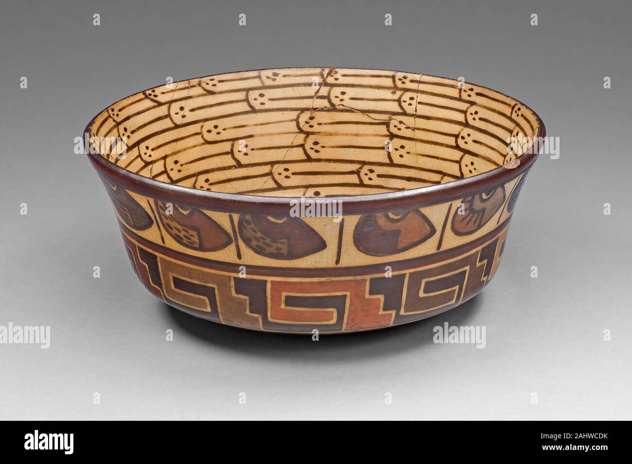 Nazca. Bowl with Bean and Architectural Motifs. 180 BC–500 AD. Nazca ...