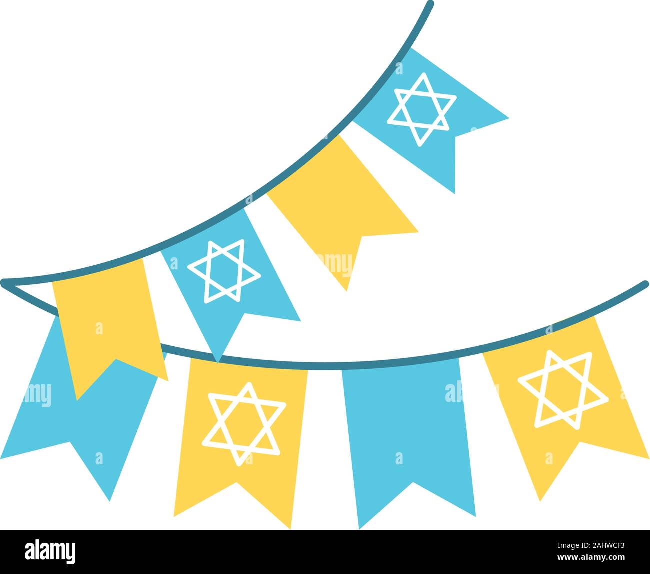 Jewish banner pennant design, Hanukkah holiday celebration judaism ...