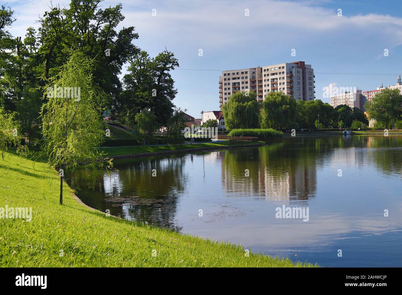 Noua Park and Lake in Brasov city Stock Photo - Alamy