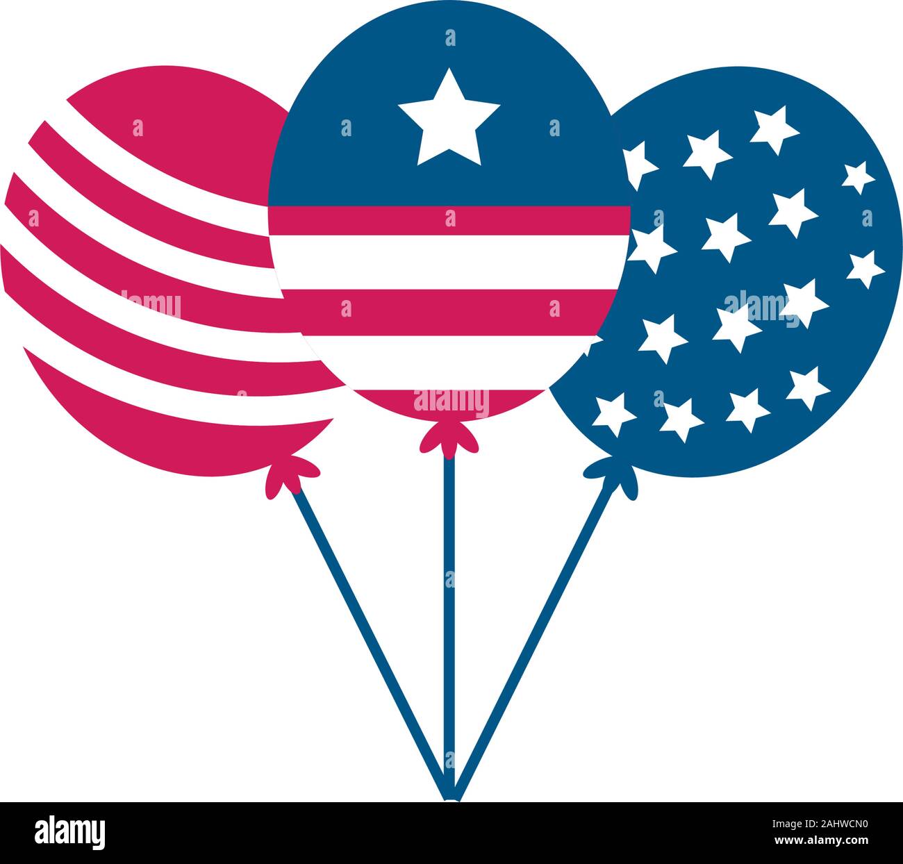 Usa flag balloons design, United states america independence labor day ...