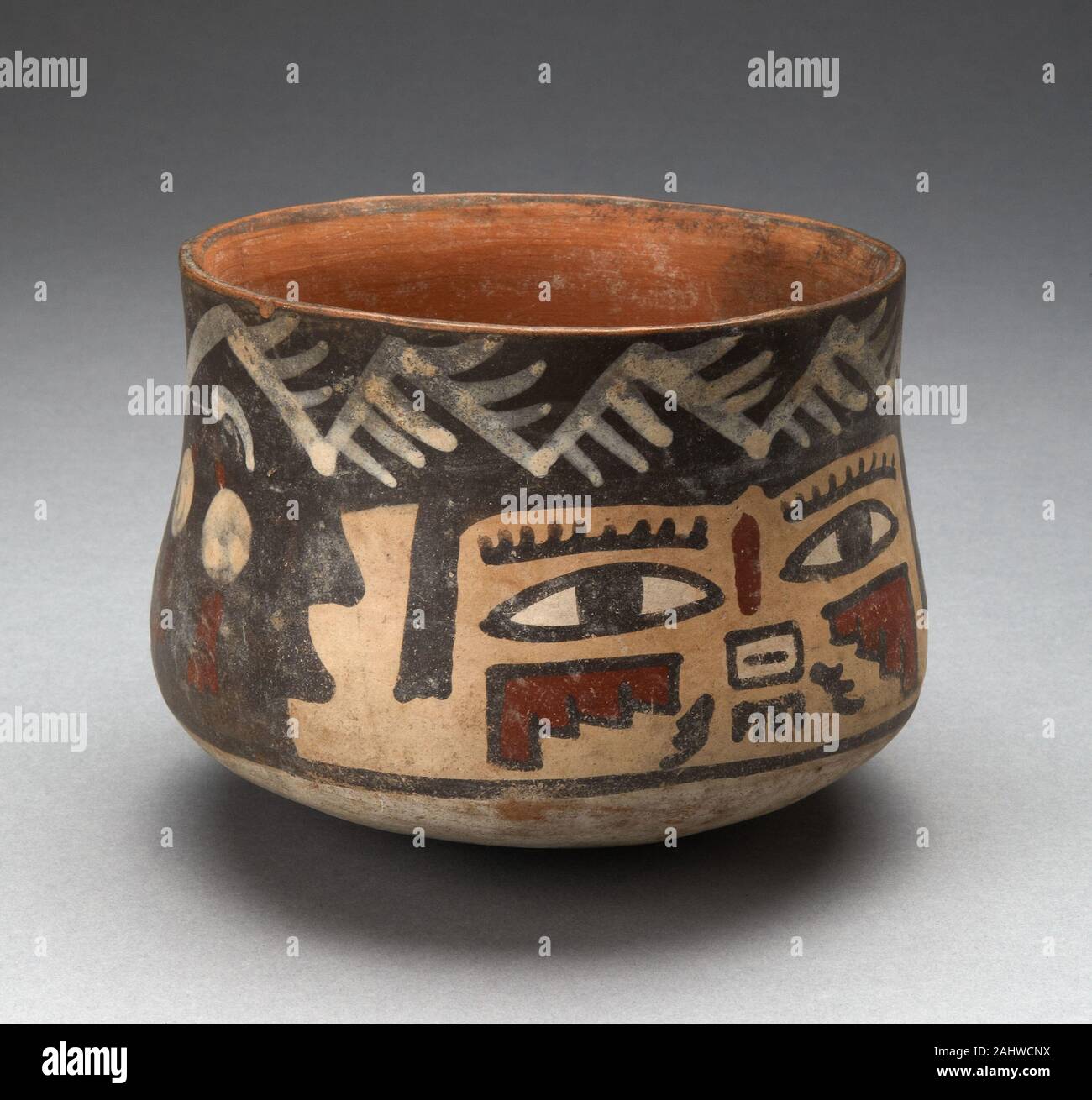 Nazca. Short Beaker Depicting Human Head. 180 BC–500 AD. Nazca Valley ...