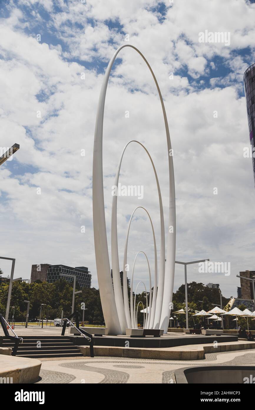 PERTH, WESTERN AUSTRALIA - December 25th, 2019: the Spanda sculpture on ...
