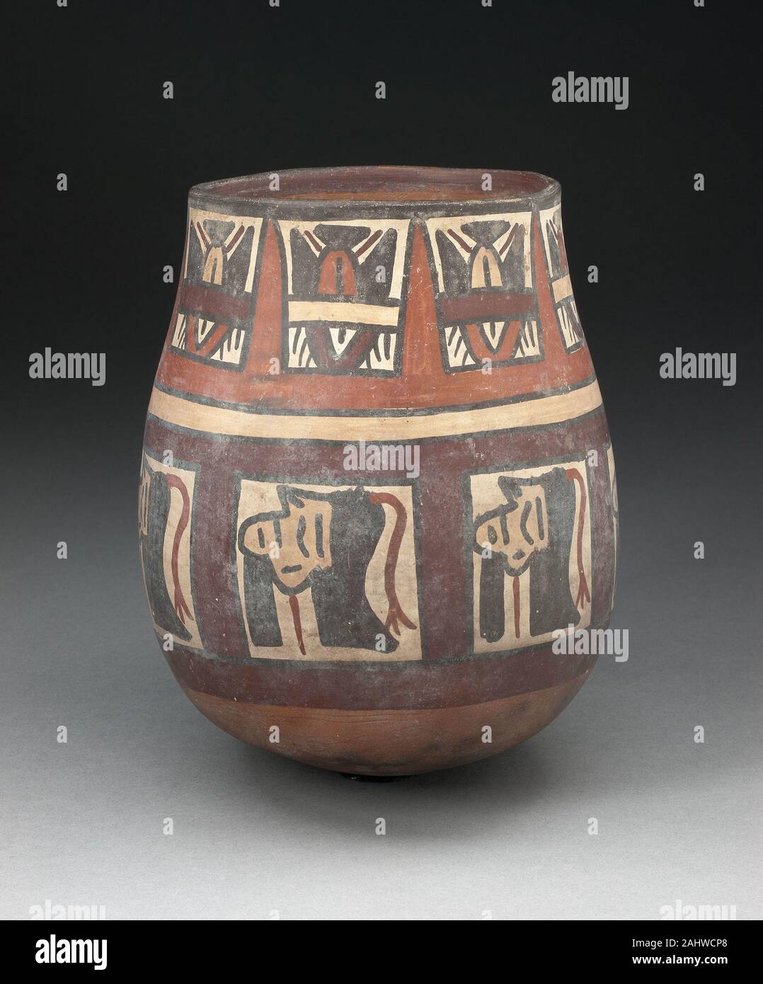 Nazca. Jar Depicting Bands of Trophy Heads and Seeds. 180 BC–500 AD ...