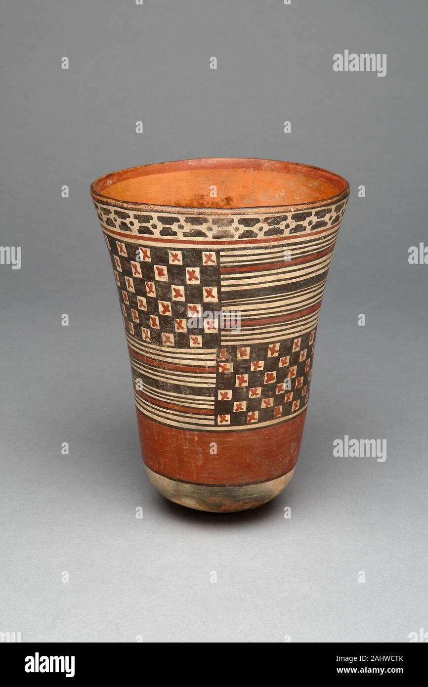Nazca. Beaker with Rectangular Areas Filled with Stripes and ...