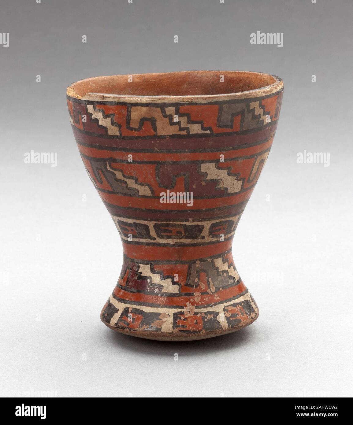 Nazca. Cup with Rows of Geometric, Textile-like Patterns. 180 BC–500 AD ...