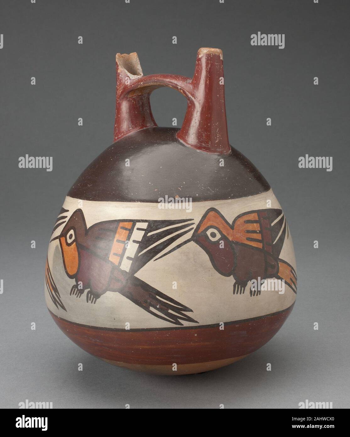 Nazca. Double Spout Vessel Depicting Hummingbirds. 180 BC–500 AD. Nazca ...