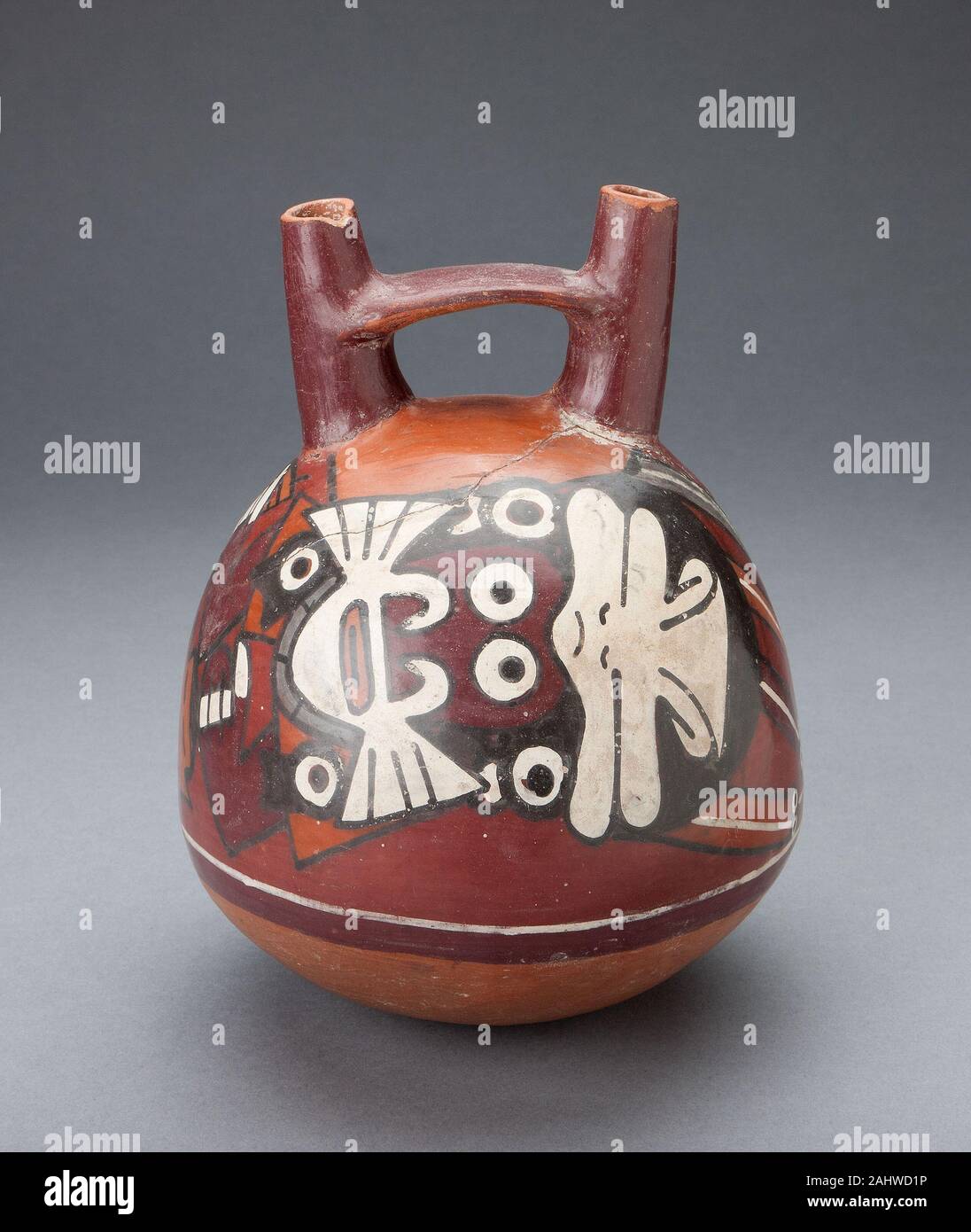Nazca. Vessel Depicting a Costumed Ritual Performer Wearing a Feline ...
