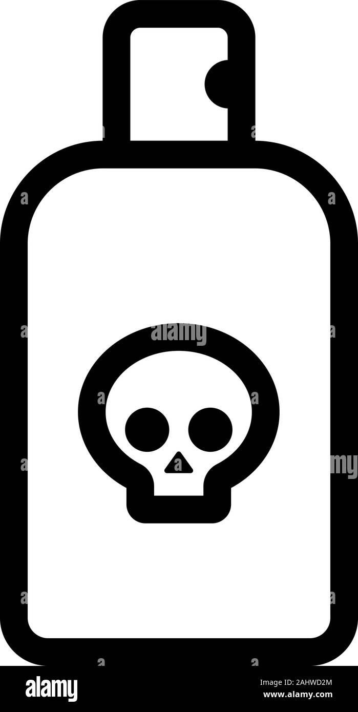 poisonous substances icon vector. Isolated contour symbol illustration ...