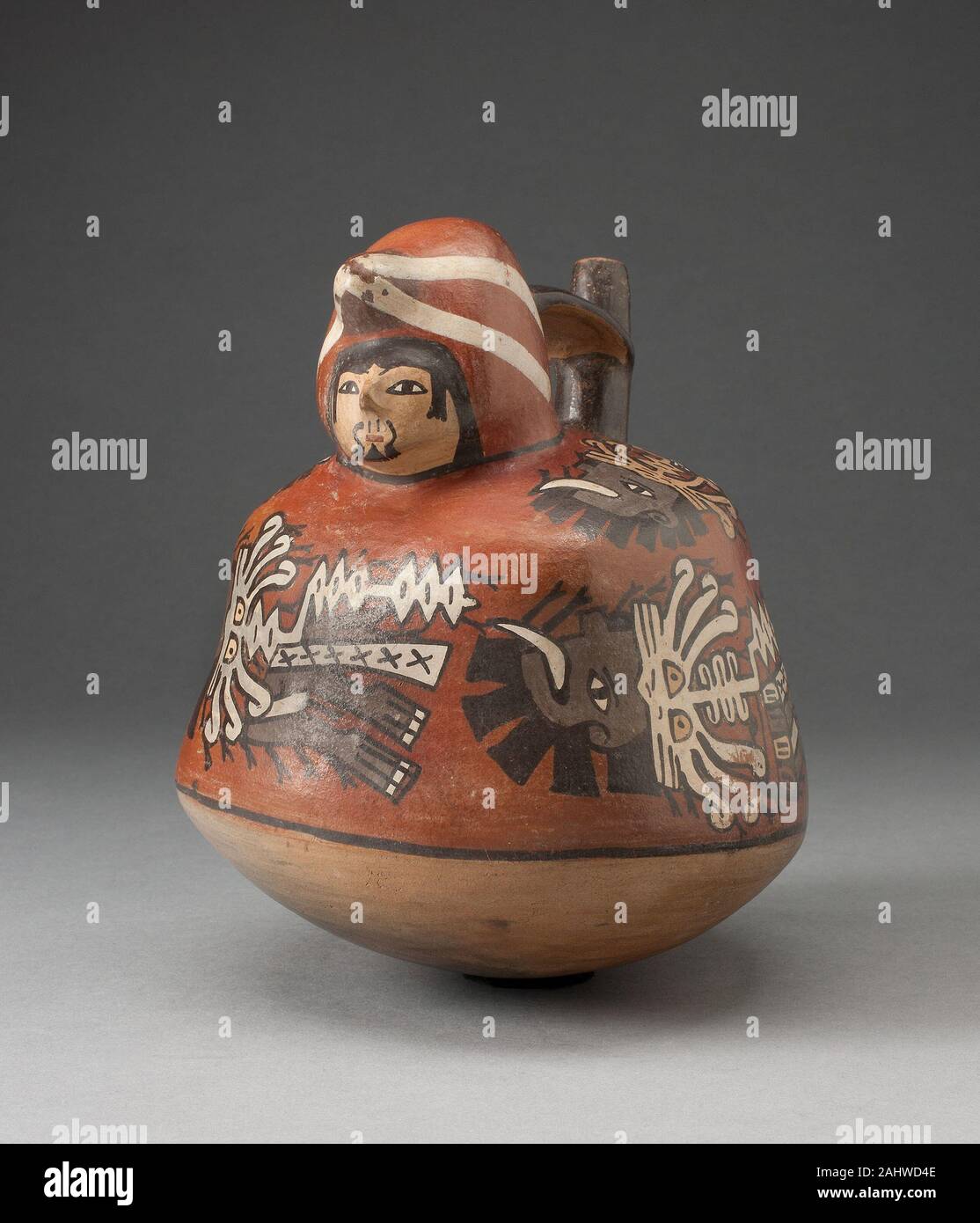 Nazca. Stirrup Vessel in the Form of Figure with Abstract Motifs and ...