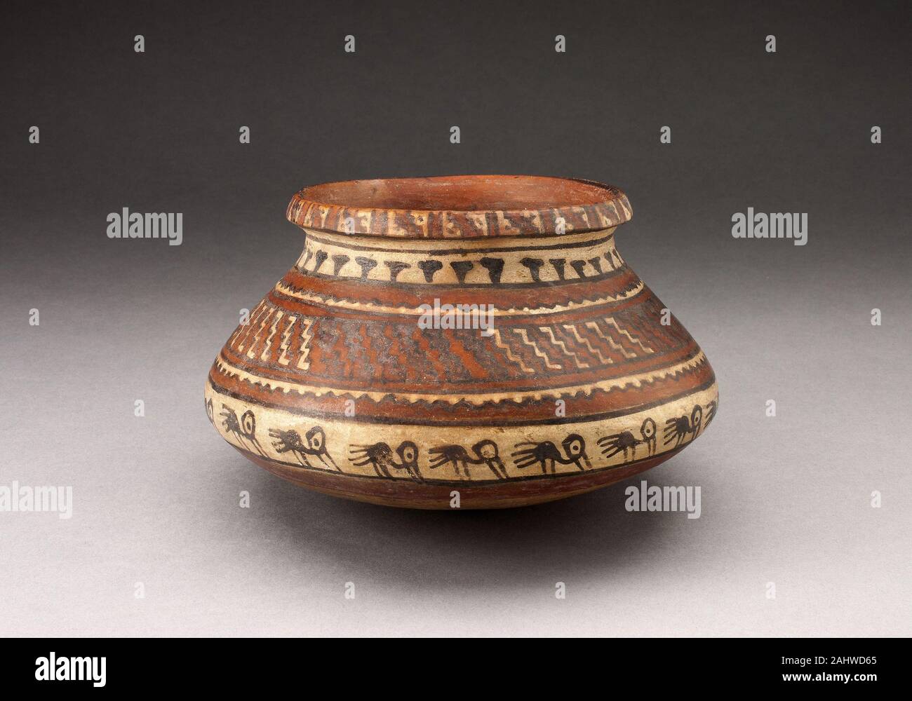 Inca. Jar with Bands of Geometric Motifs and Abstract Birds. 1450–1532 ...