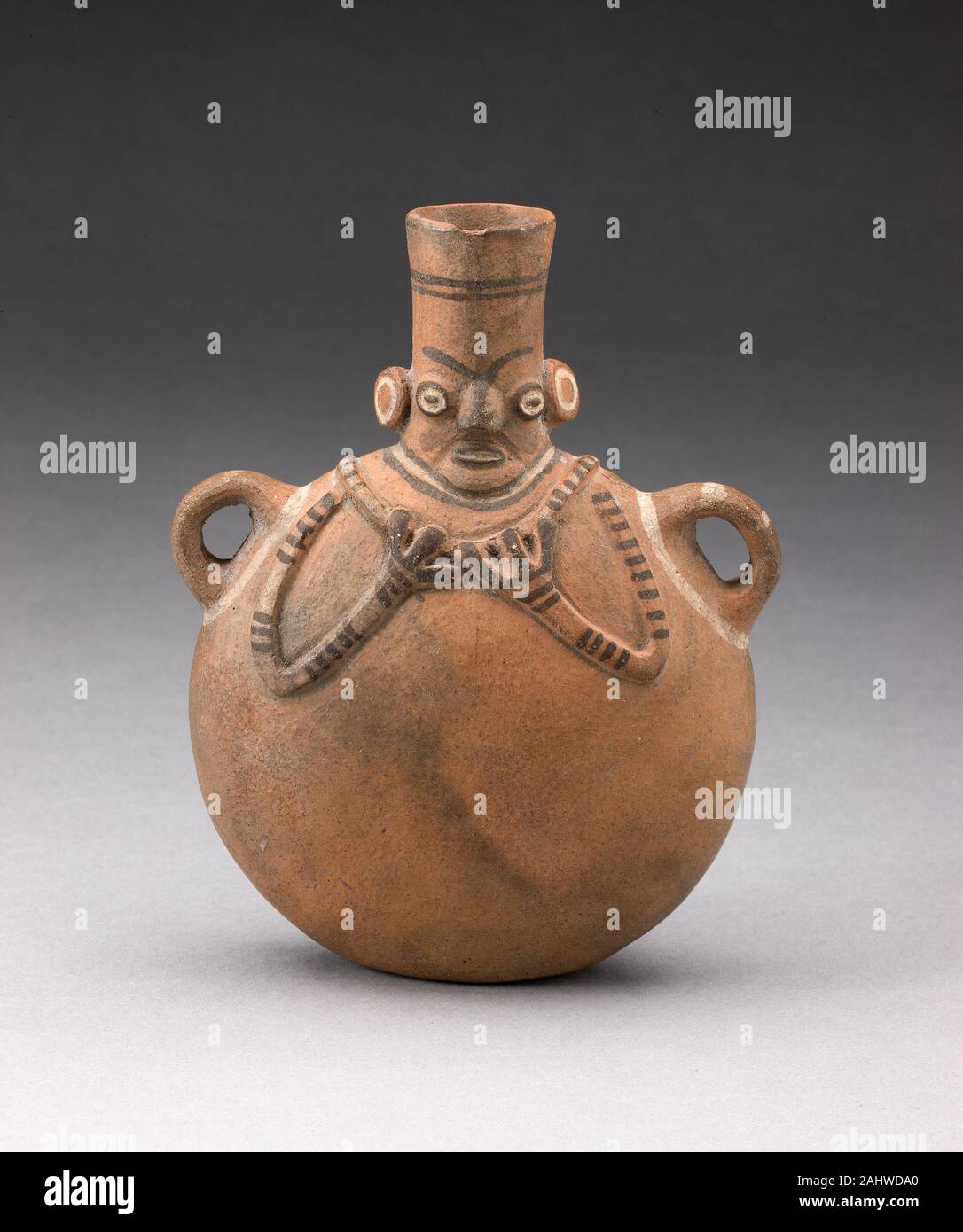 Nieveria. Handled Flask Depicting Abstract Figure. 500 AD–800 AD ...