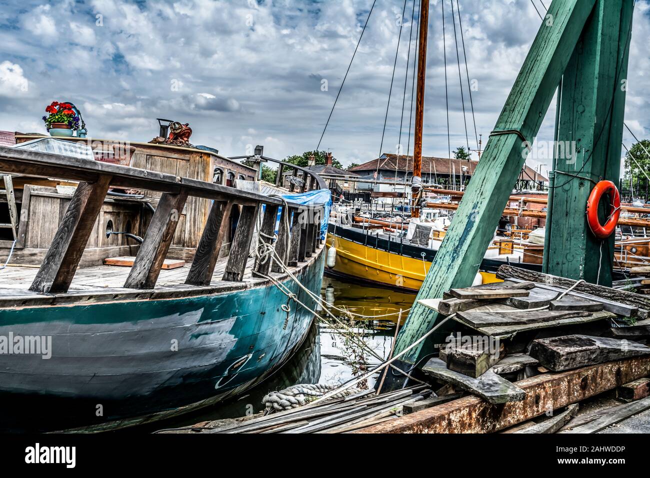 Boats standing at the port Stock Photo - Alamy