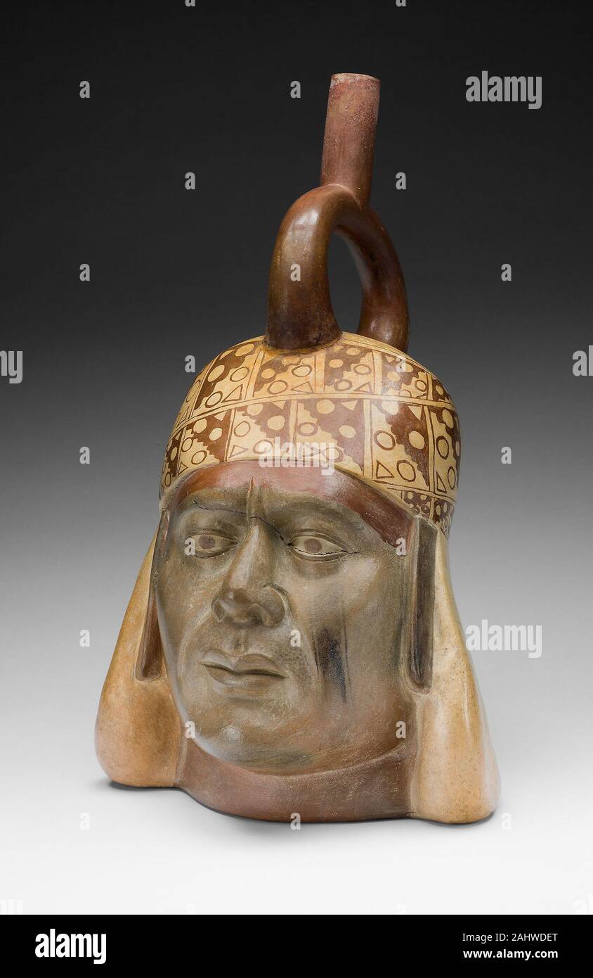 Moche. Portrait Vessel of a Ruler. 100 BC–500 AD. North Coast. Ceramic ...