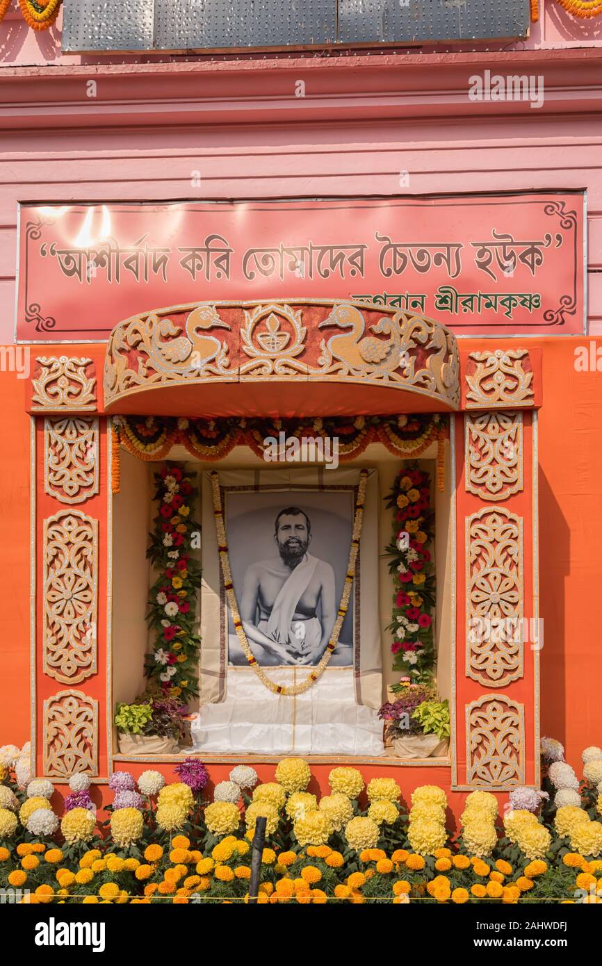 Picture of Swami Ramakrishna decorated for Kolpotoru Utsab, at ...