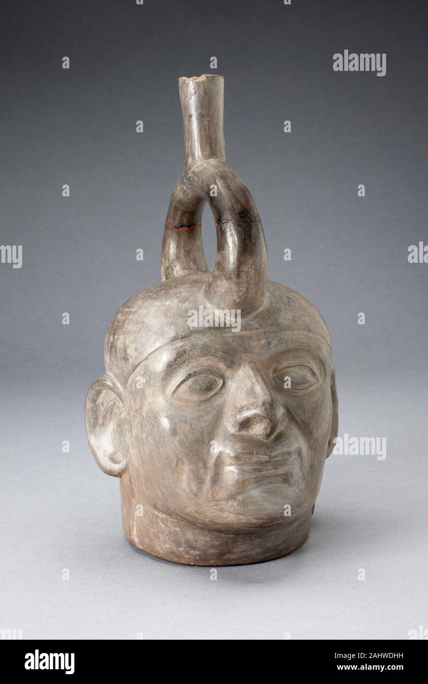 Moche. Stirrup Spout Portrait Vessel of a Ruler. 100 BC–500 AD ...