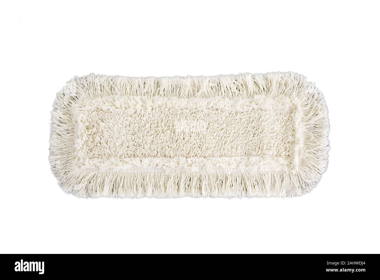 White fiber mop for cleaning floor isolated on white background Stock ...