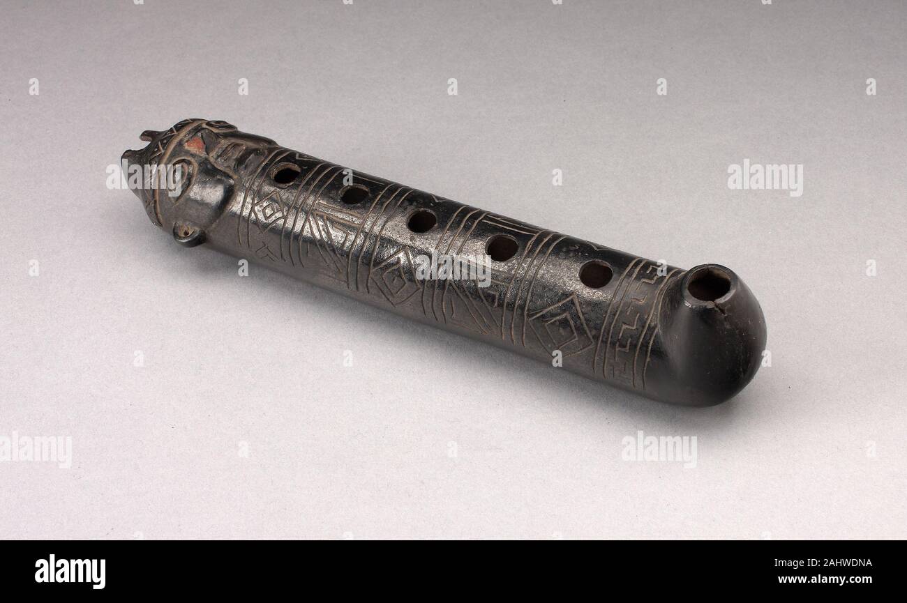Chimú. Flute with Incised Geometric Motif and Mouth in the Form of a ...